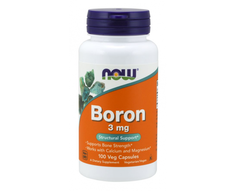 Boron 3 mg 100 Veg Capsules NOW Foods - PL Suplementos