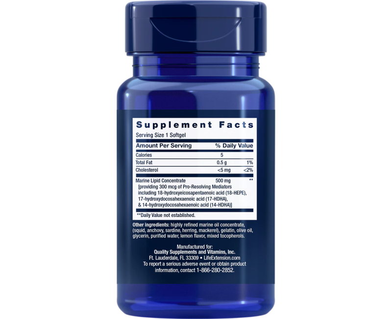 Pro-Resolving Mediators 30 softgels Life Extension - PL Suplementos