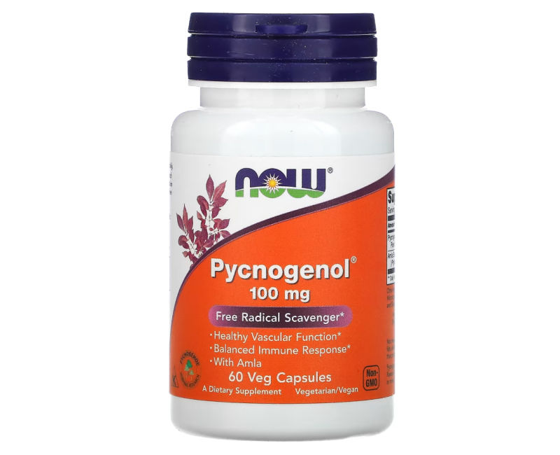 Pycnogenol, 100 mg, 60 Veg Capsules Now foods - PL Suplementos