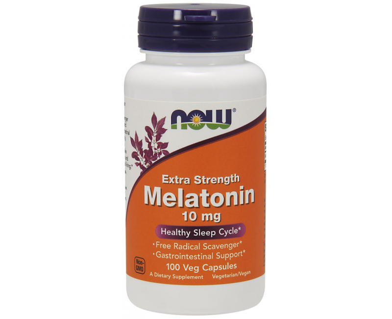 Melatonina 10mg 100 veg caps NOW Foods - PL Suplementos
